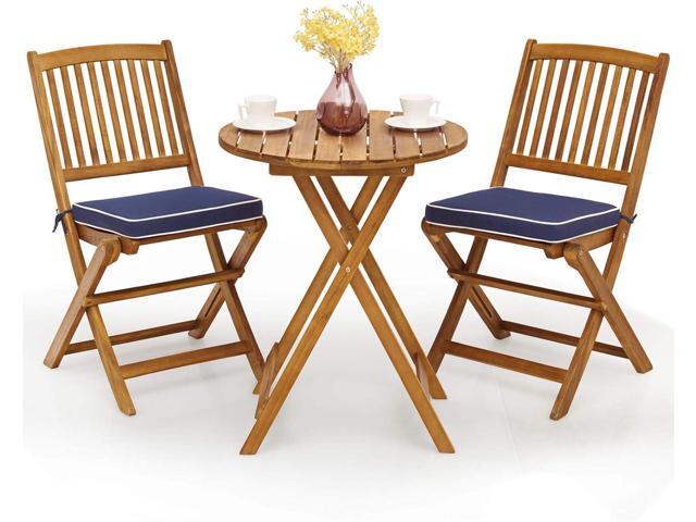 Click here for Giantex 3Pcs Patio Bistro Set  Wood Folding Table... prices