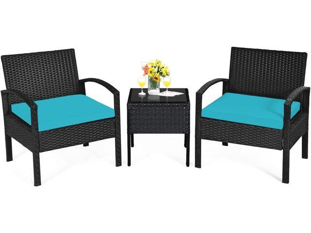 Click here for Tangkula 3 Piece Patio Conversation Set  Outdoor R... prices