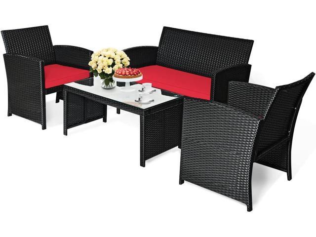 Click here for KOTEK 4 Pieces Patio Furniture Set  Outdoor Rattan... prices