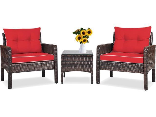 Click here for DORTALA 3 Piece Patio Furniture Set  Outdoor Ratta... prices