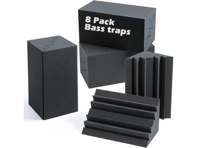 Click here for Acoustic Foam Bass Traps 8 Pack  12 X 7 X 7 Corner... prices