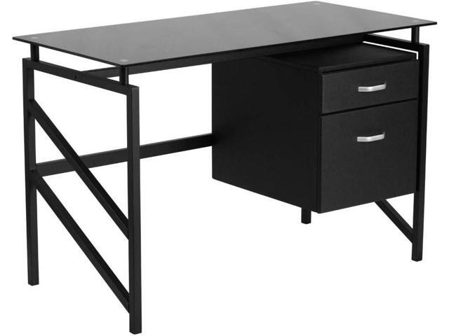 Click here for Flash Furniture Singleton Glass Desk with Two Draw... prices