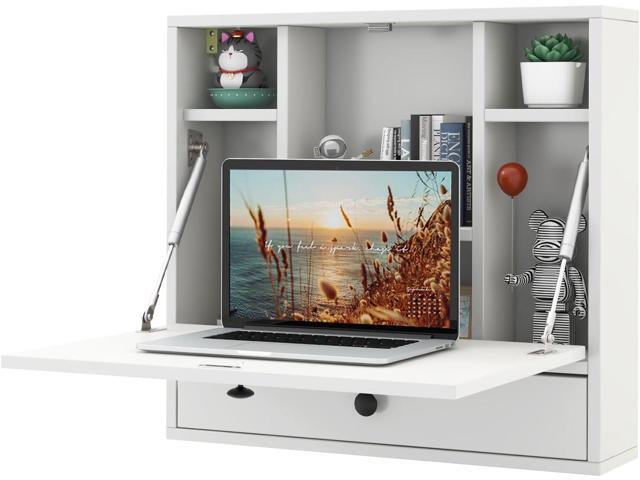 Click here for Tangkula Folding Wall Table - Floating Desk with S... prices