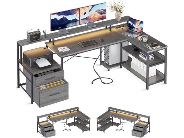 Click here for L Shaped Desk with File Drawer  75 Reversible L Sh... prices