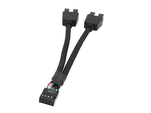 Click here for 9 Pin USB Header Female 1 to 2 Male Plastic + Meta... prices