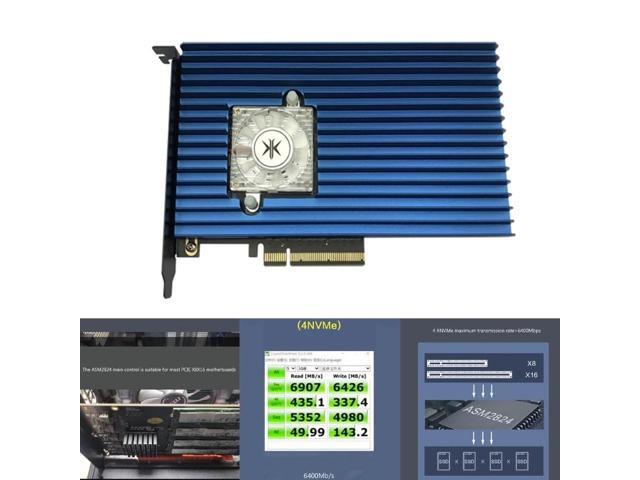 Click here for Pcie4.0 x16 to m.2 M-Key NVME 4 SSD Expansion Card... prices