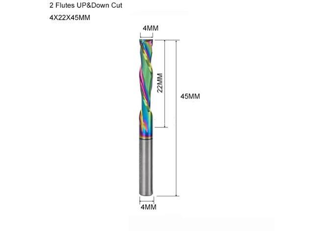 Click here for 1 pieces 4X22X45MM DLC Coat Two Flutes UP And DOWN... prices