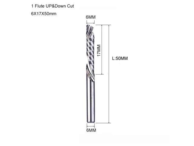 Click here for 1Pcs 6X17X50mm 3A UP DOWN Compound Single Flute Sp... prices