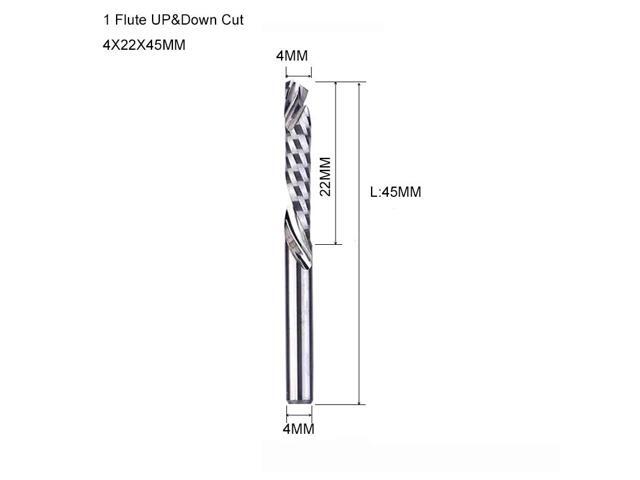 Click here for 1Pcs 4X22X45mm 3A UP DOWN Compound Single Flute Sp... prices