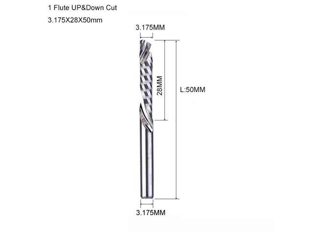 Click here for 1Pcs 3.175X28X50mm 3A UP DOWN Compound Single Flut... prices