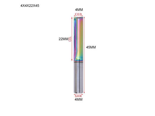Click here for 5pieces 4x4x22x45mm Two Flutes Straight Slot Color... prices