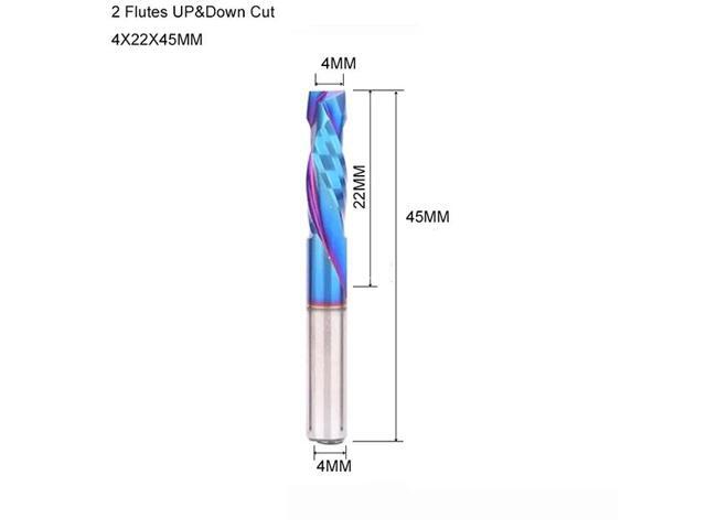 Click here for 10Pcs 4x22mm UP And DOWN Cut 2 Flutes Blue Nano Co... prices