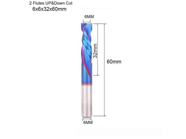 Click here for 10Pcs 6x32mm UP And DOWN Cut 2 Flutes Blue Nano Co... prices