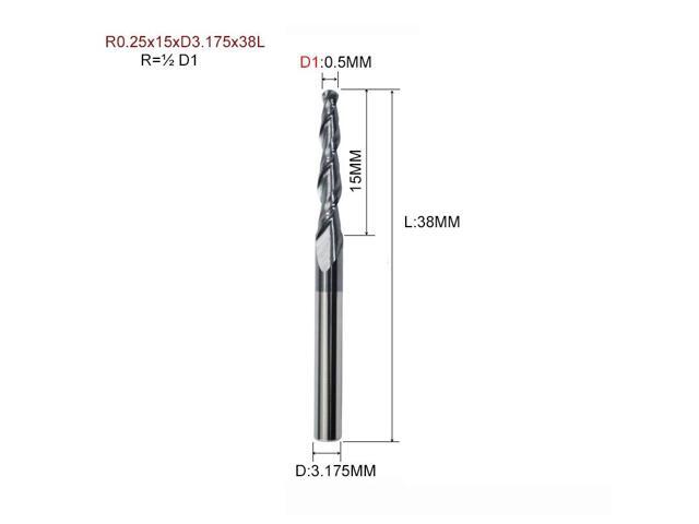 Click here for 1pc Tapered Ball Nose End Mill Tungsten Solid Carb... prices