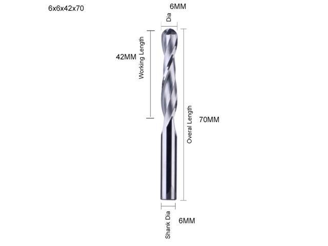 Click here for 1piece 2 Flute Spiral Ball Nose End Mill CNC Route... prices