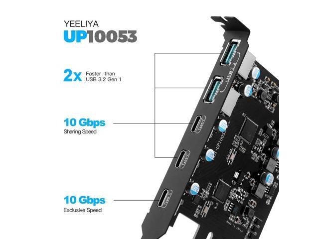 Click here for PCI-e USB 3.2 Card 20 Gbps Gen 2 with 5 Ports (USB... prices