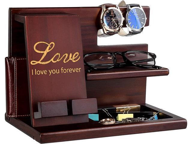 Click here for awofer Wood Phone Docking Station for Men - I Love... prices