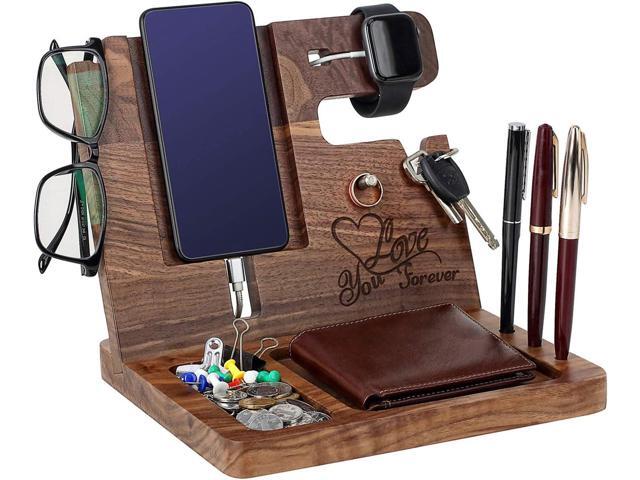 Click here for Wood Phone Docking Station for Men Personalized -... prices