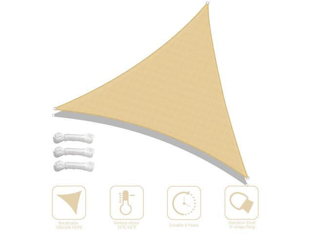 Click here for Yescom 25 Ft 97 UV Block Triangle Sun Shade Sail C... prices
