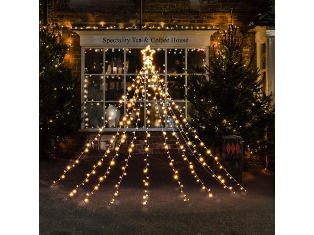 Click here for Yescom LED Cone Tree Light with Star Finial 9 Stri... prices