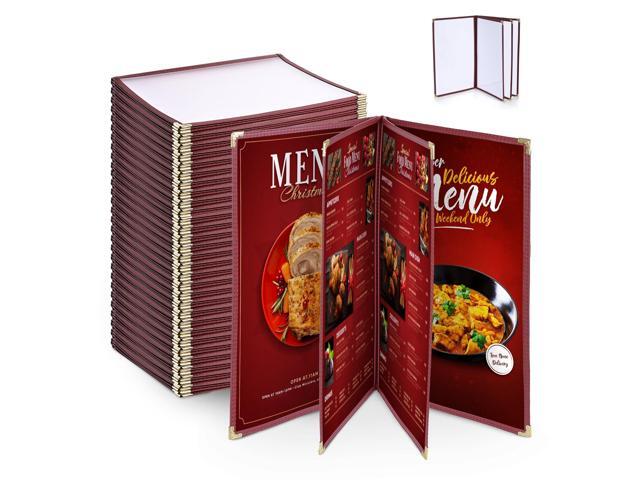 Click here for WeChef 30pcs 8.5x14 Restaurant Menu Cover 4 Page 8... prices