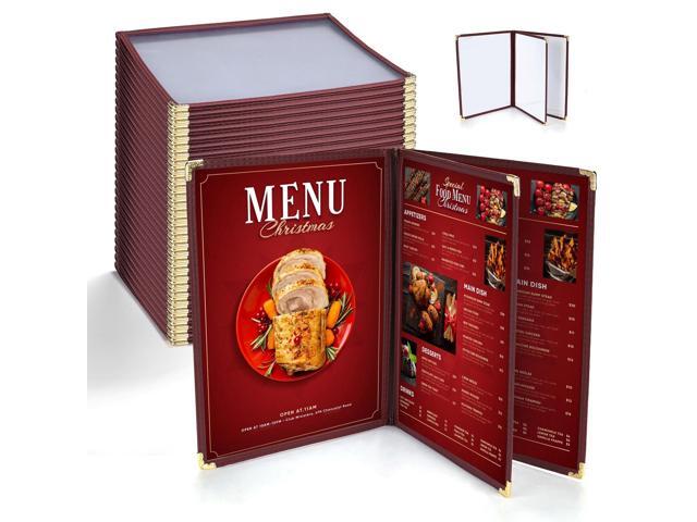 Click here for WeChef 30 Pack Restaurant Menu Cover 8.5x11 3 Page... prices
