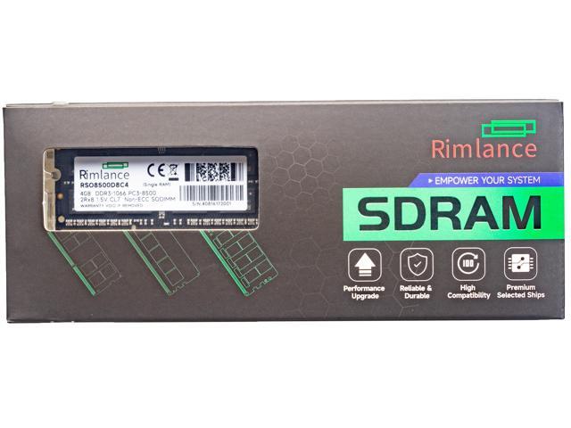 Click here for Rimlance 4GB (1X4GB) 1.5V DDR3 1066MHZ PC3-8500 SO... prices