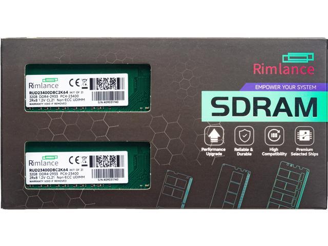 Click here for Rimlance 64GB (2X32GB) 1.2V DDR4 2933MHZ PC4-23400... prices