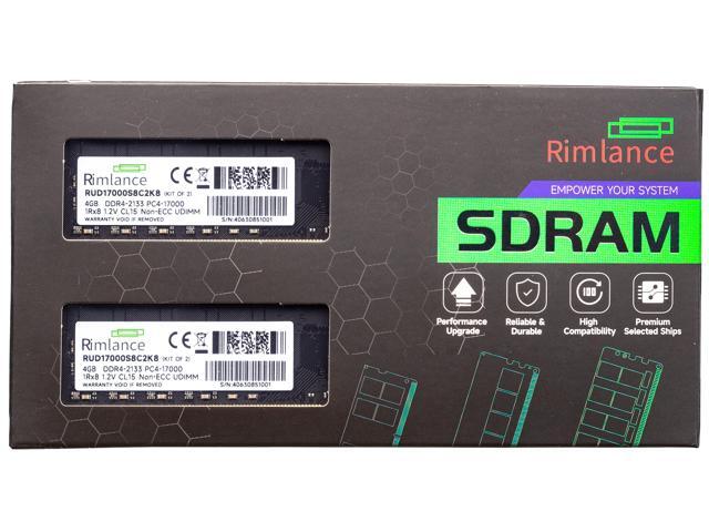 Click here for Rimlance 8GB (2X4GB) 1.2V DDR4 2133MHz PC4-17000 U... prices