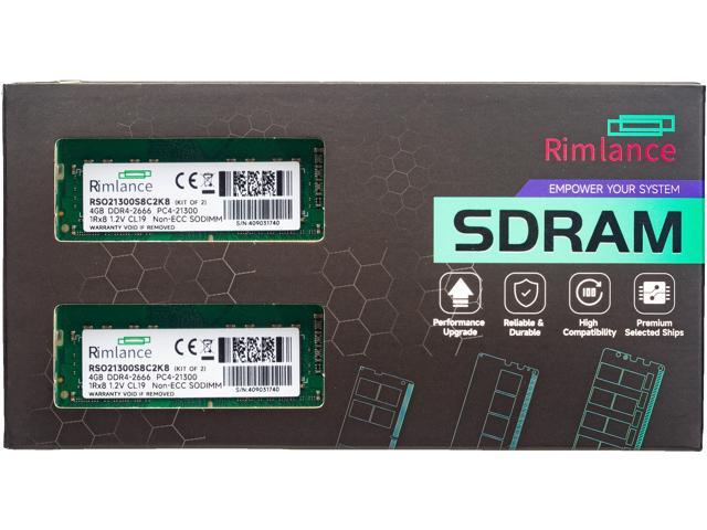 Click here for Rimlance 8GB (2X4GB) 1.2V DDR4 2666MHz PC4-21300 S... prices