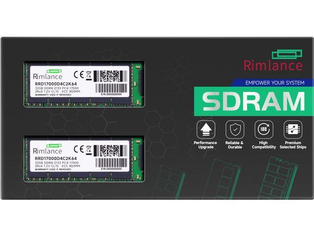 Click here for RIMLANCE 64GB (2X32GB) DDR4 2133MHz PC4-17000 2RX4... prices