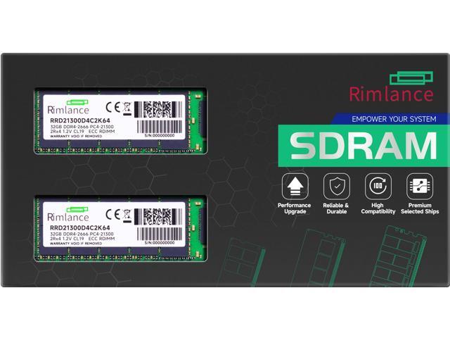Click here for RIMLANCE 64GB(2X32GB) DDR4 2666MHz PC4-21300 2RX4... prices