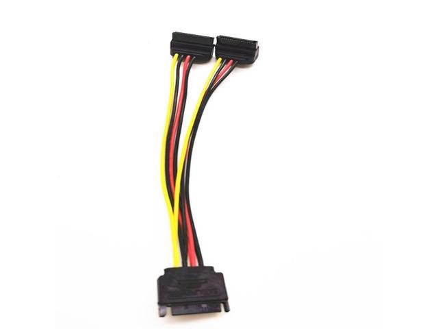 Click here for 20cm 15Pin SATA Male to 2 Female Elbow Computer Ca... prices