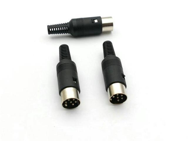 Click here for OIAGLH 100pcs 6 Pin DIN Plug Connector Male with P... prices