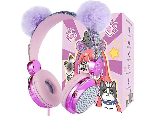 Click here for Kids Pom Headphones with Mic for Travel/Car/Plane... prices