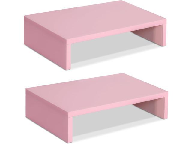Click here for TEAMIX Pink Monitor Stand Riser-2 Pack Wood 2 Tier... prices