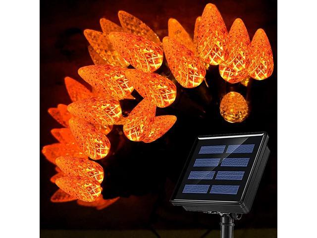 Click here for C6 Orange Solar String Lights  21Ft 50LED Waterpro... prices