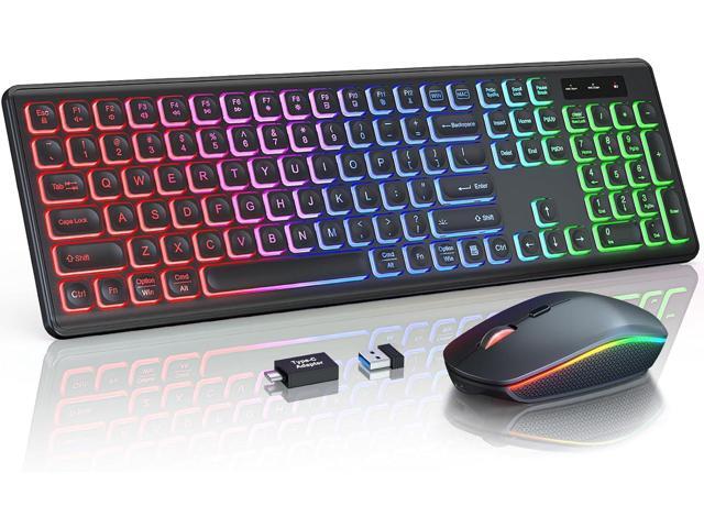 Click here for Wireless Keyboard and Mouse Combo - RGB Backlit  R... prices