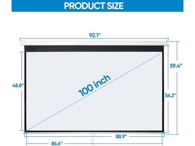 Click here for Smartxchoices 100 16:9 HD Manual Projector Screen... prices