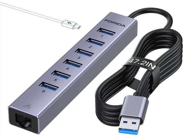 Click here for 7 Port USB Hub USB Ethernet HUB with 3.9ft Long Ca... prices