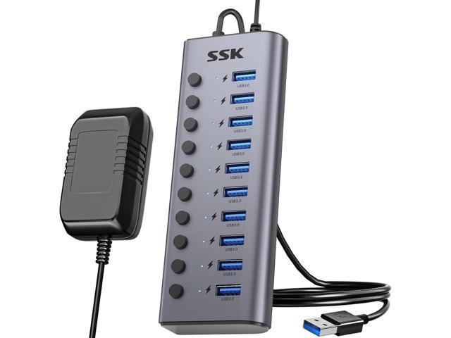 Click here for SSK 10 Port Powered USB 3.0 Hub  60W Aluminium USB... prices
