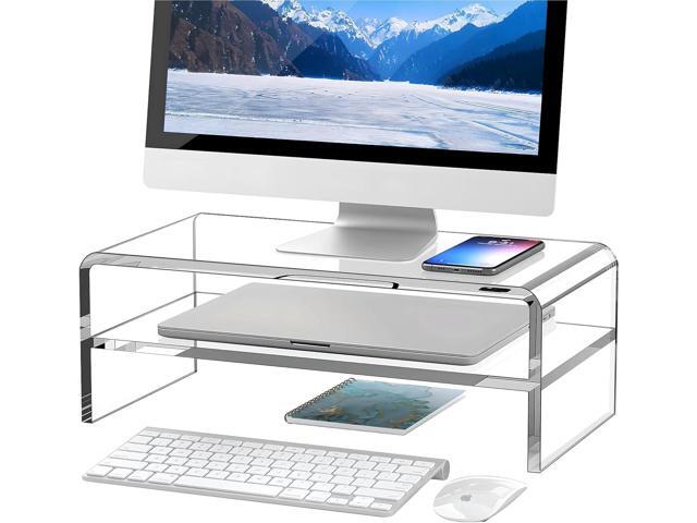 Click here for Clear Acrylic Monitor Stand Riser 2 Tier  5.12 Inc... prices
