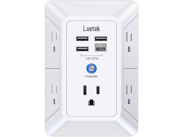 Click here for 5 Outlet Extender Multi Plug Wall Outlets with 4 U... prices