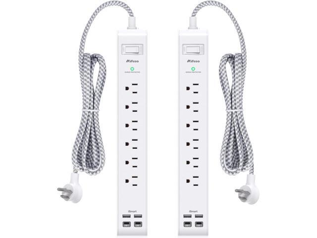 Click here for 2 Pack Power Strip Surge Protector  6 Outlets 4 US... prices