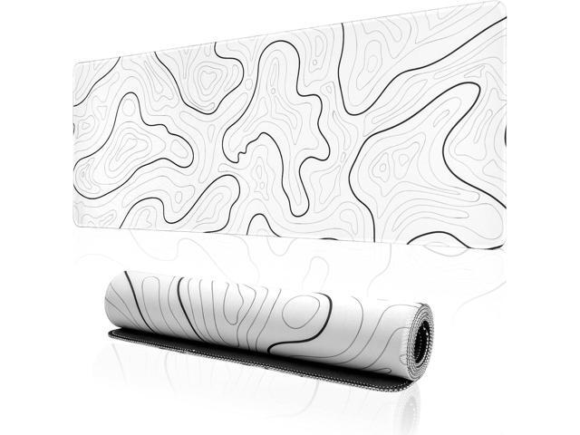Click here for Large Gaming Mouse Pad for Desk  White Topographic... prices