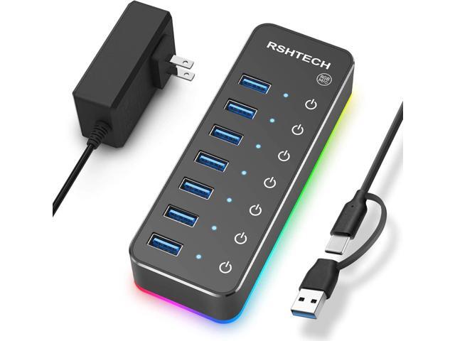 Click here for Powered USB Hub  RSHTECH RGB 7 Ports USB 3.0/USB C... prices