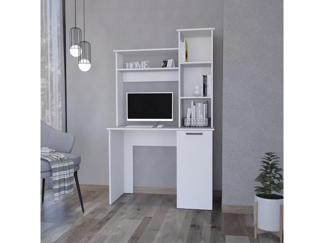Click here for White 3-Tier Storage Shelves Computer Desk prices