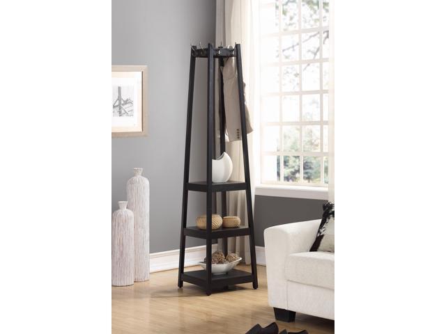 Click here for Vassen Coat Rack w/ 3-Tier Storage Shelves in Blac... prices
