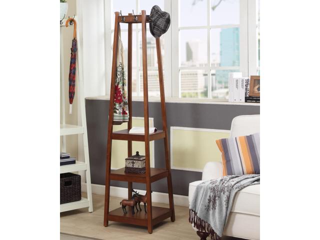 Click here for Vassen Coat Rack w/ 3-Tier Storage Shelves in Espr... prices