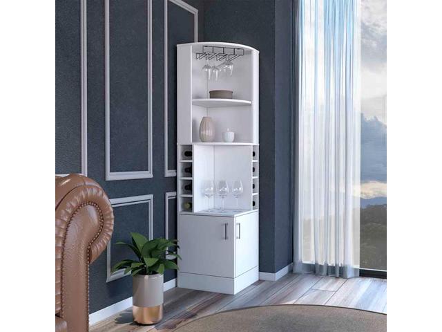 Click here for Corner bar cabinet 71 H  with two shelves at the t... prices